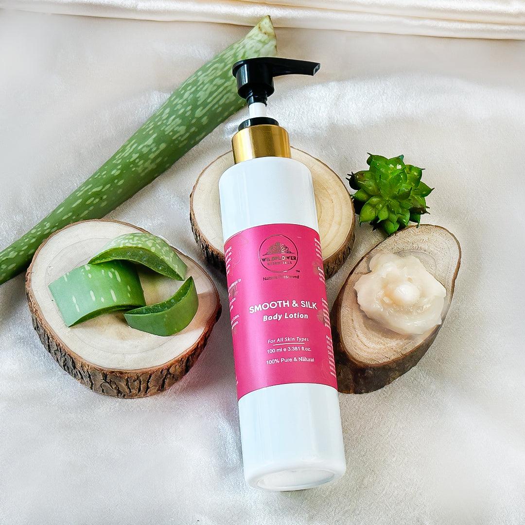 Smooth and Silk Body Lotion - Dry Skin Soother | 100ml – Wildflower ...